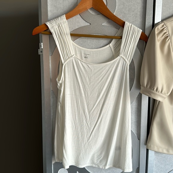 Tops | Drapey Cream Colored Top | Poshmark
